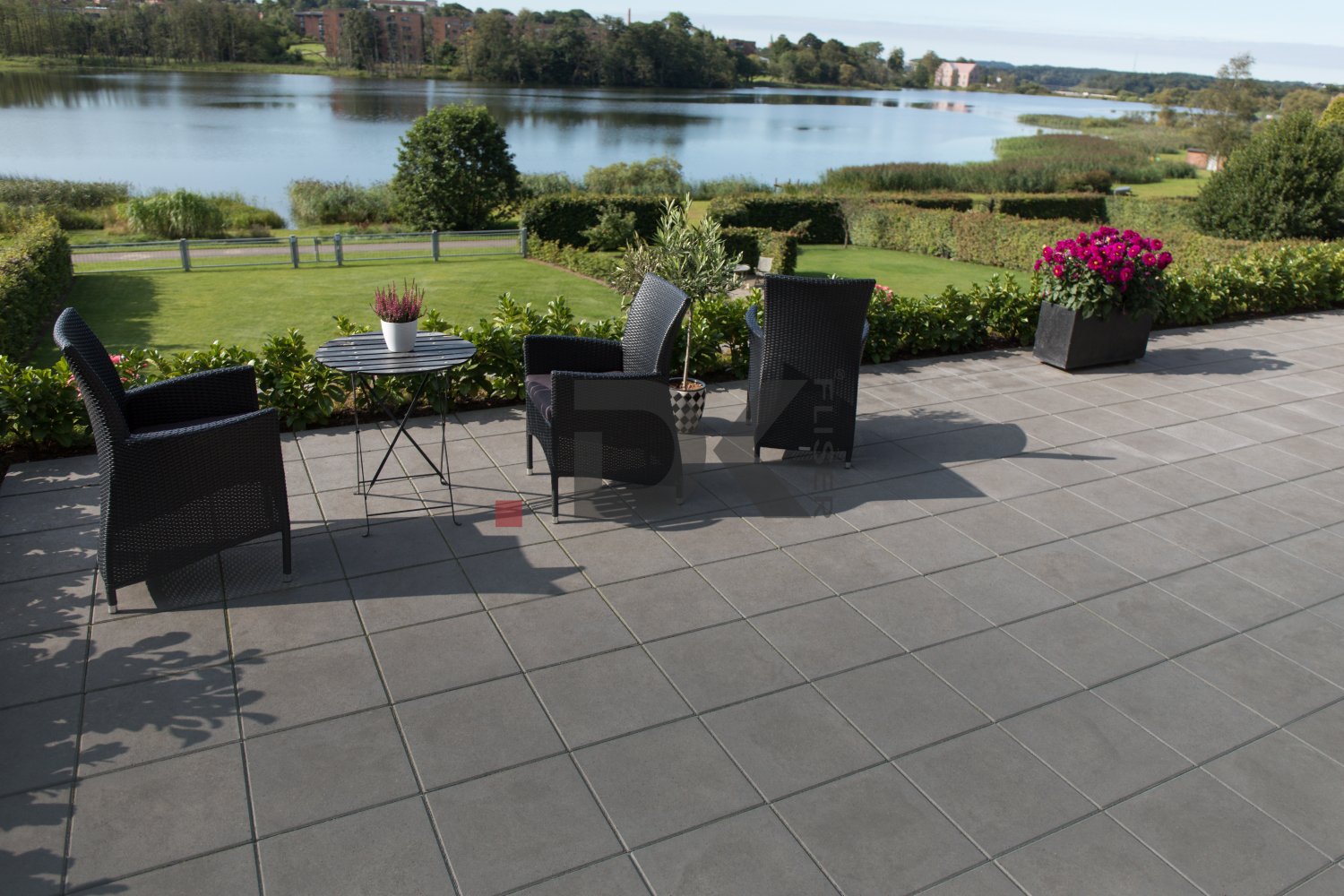 Betonfliser/Havefliser 40x40 cm. Sort/Antracit IBF - Betonfliser ...